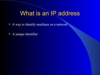 What is an ip address | PPT