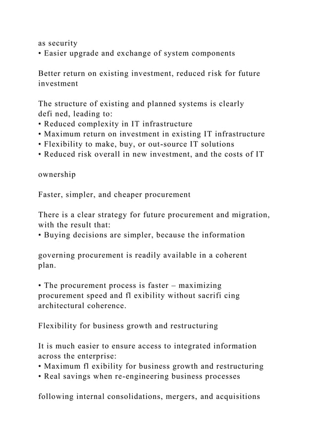 What is an IT Architecture ...The technical foundation of.docx