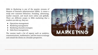What is an MBA in Marketing? | PPTX