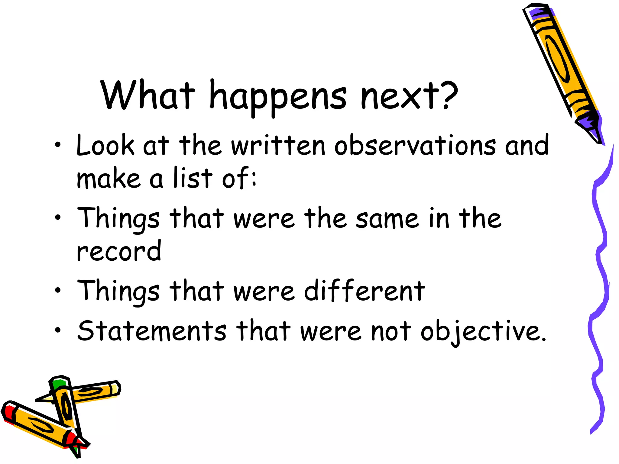 What is an observation | PPT