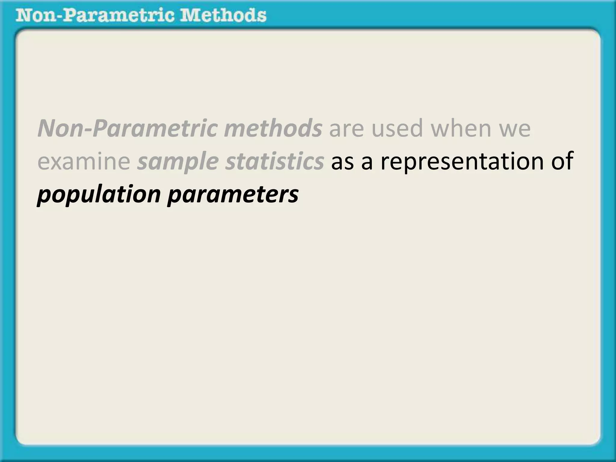 What is a nonparametric method? | PPT