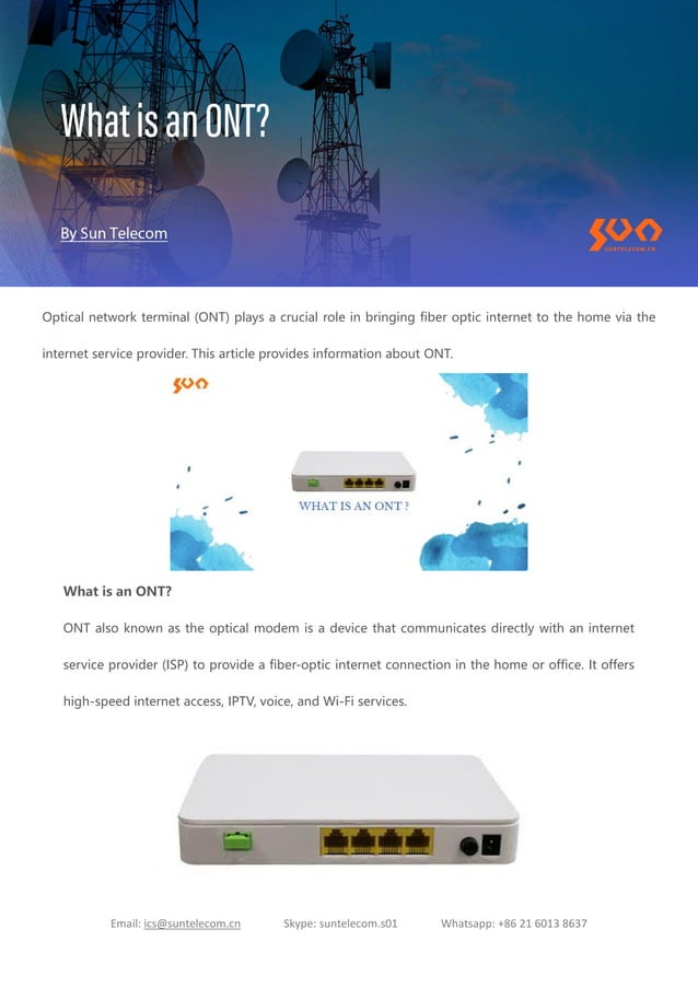 What is an ONT? | PDF | Computer Networking | Computing