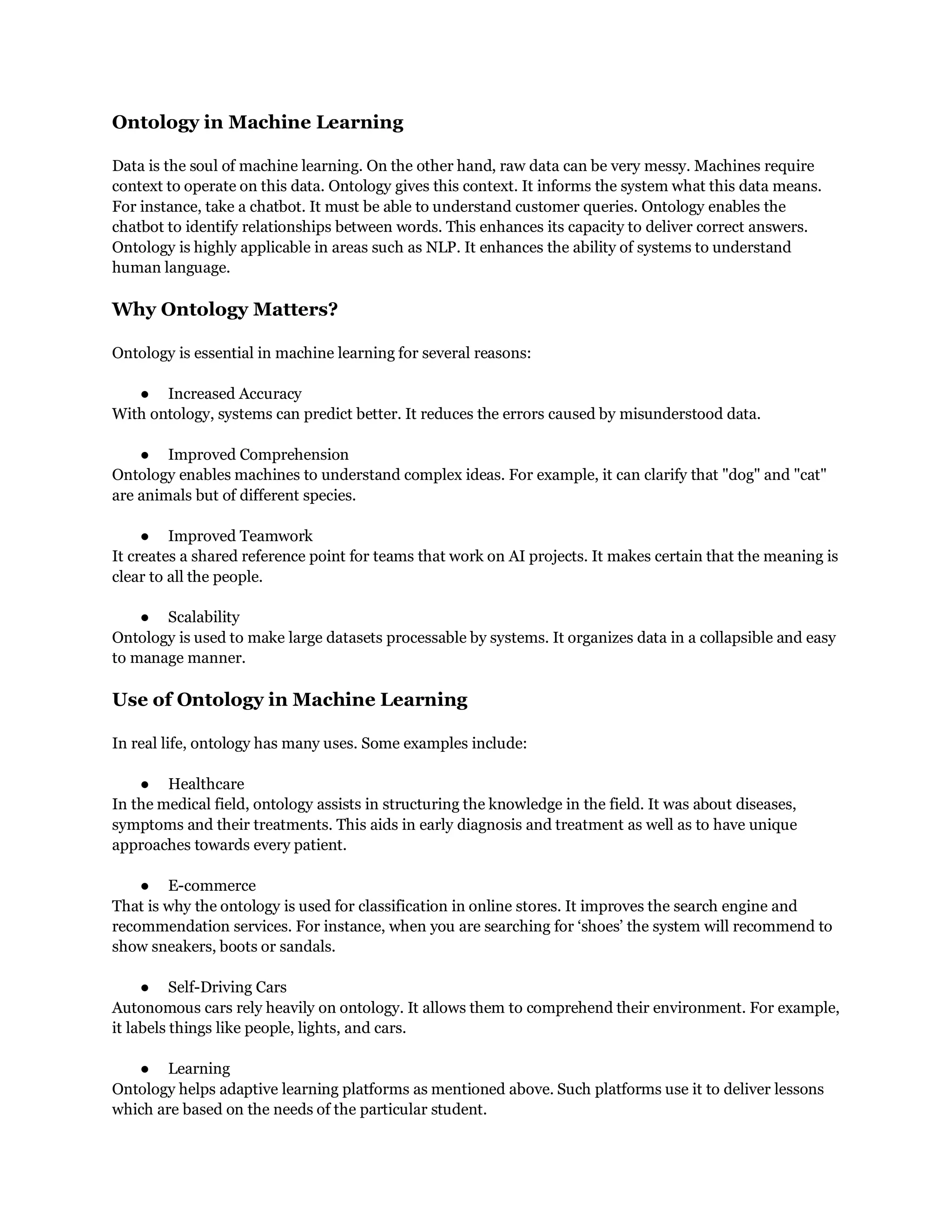 What is an ontology in machine learning? | PDF