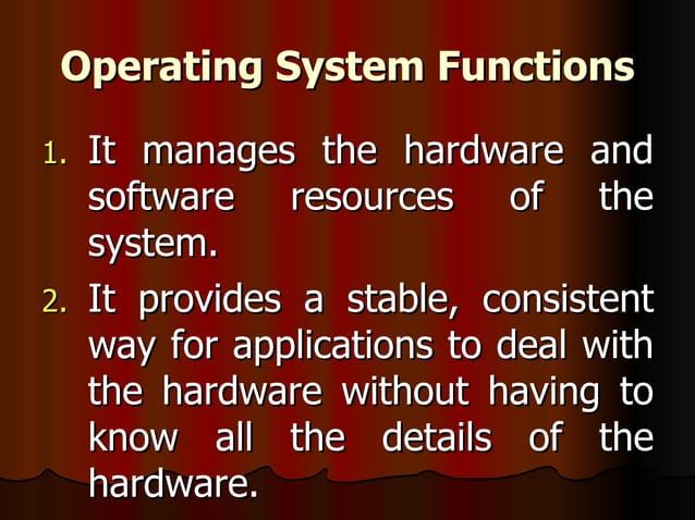 What is an operating system | PPT