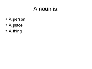 What Is A Noun | PPT
