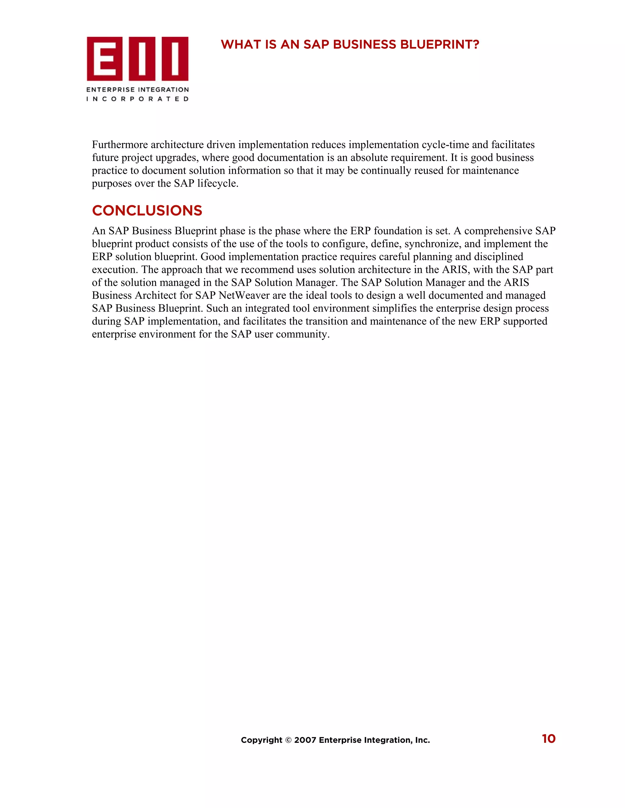 What is an_sap_business_blueprint | PDF | Computing | Technology ...