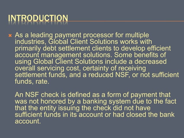 What Is a NSF Check? | PPT