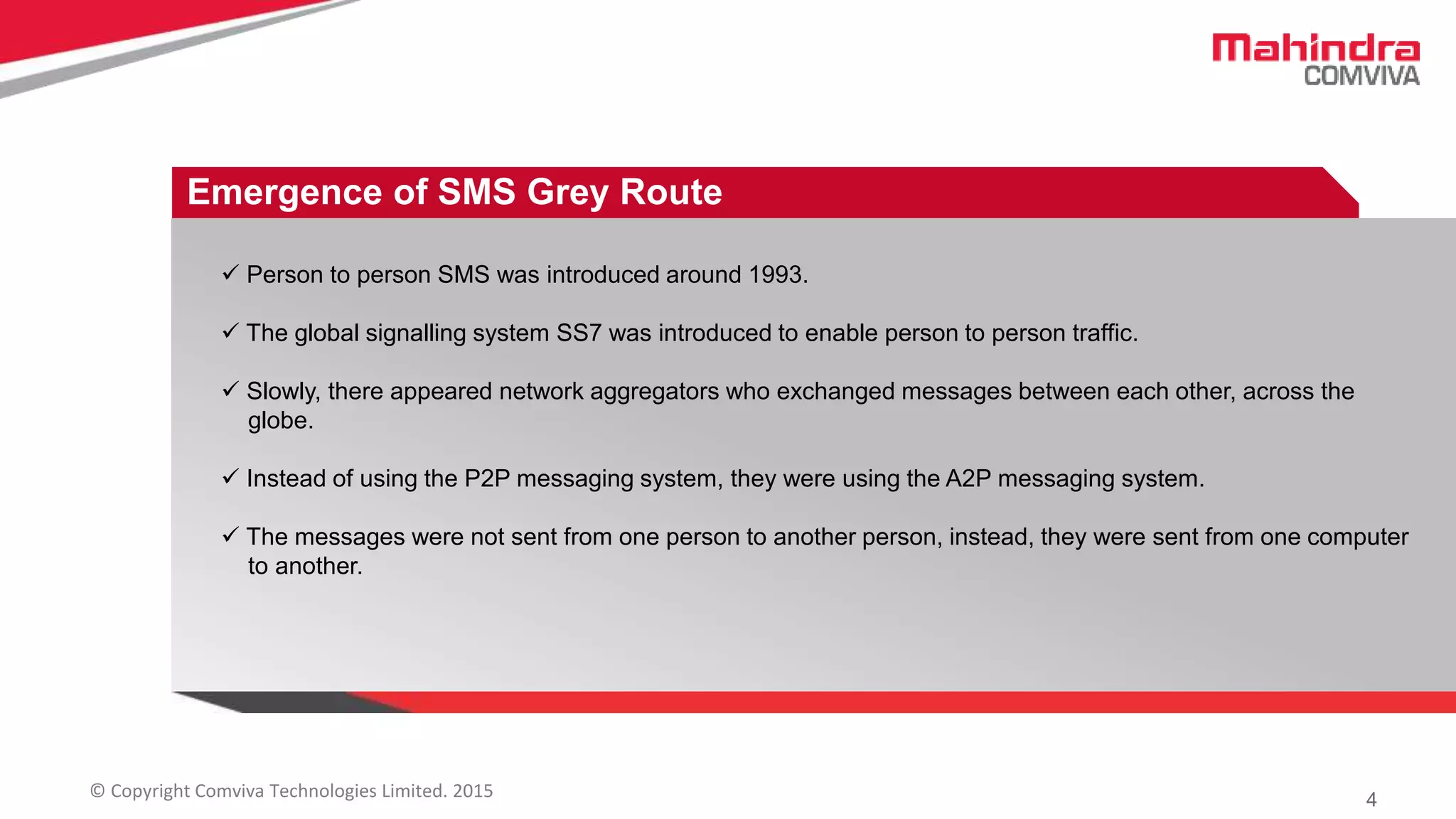 What is SMS Grey Route in Telecom? | PPTX