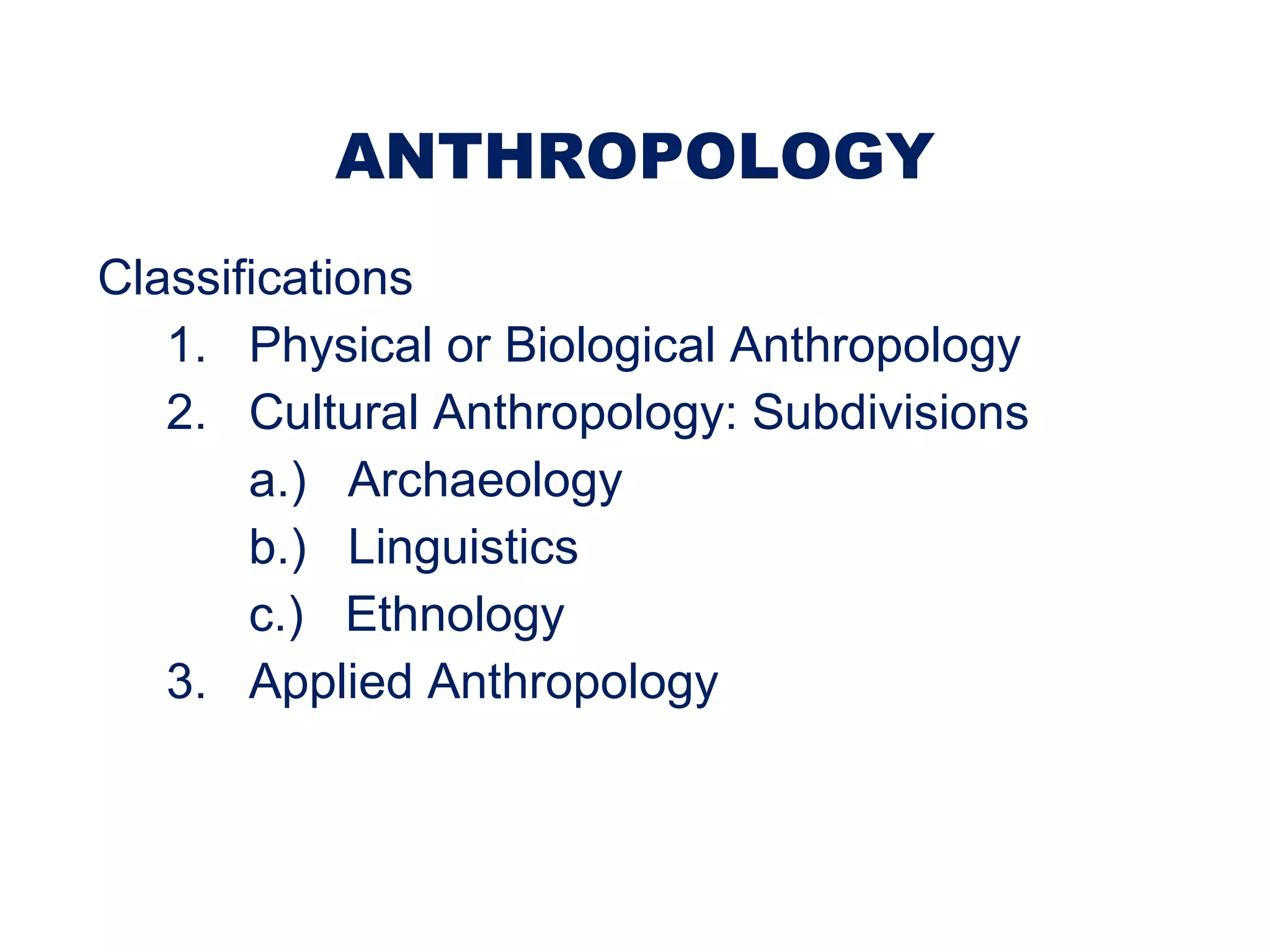 What is anthropology | PPT
