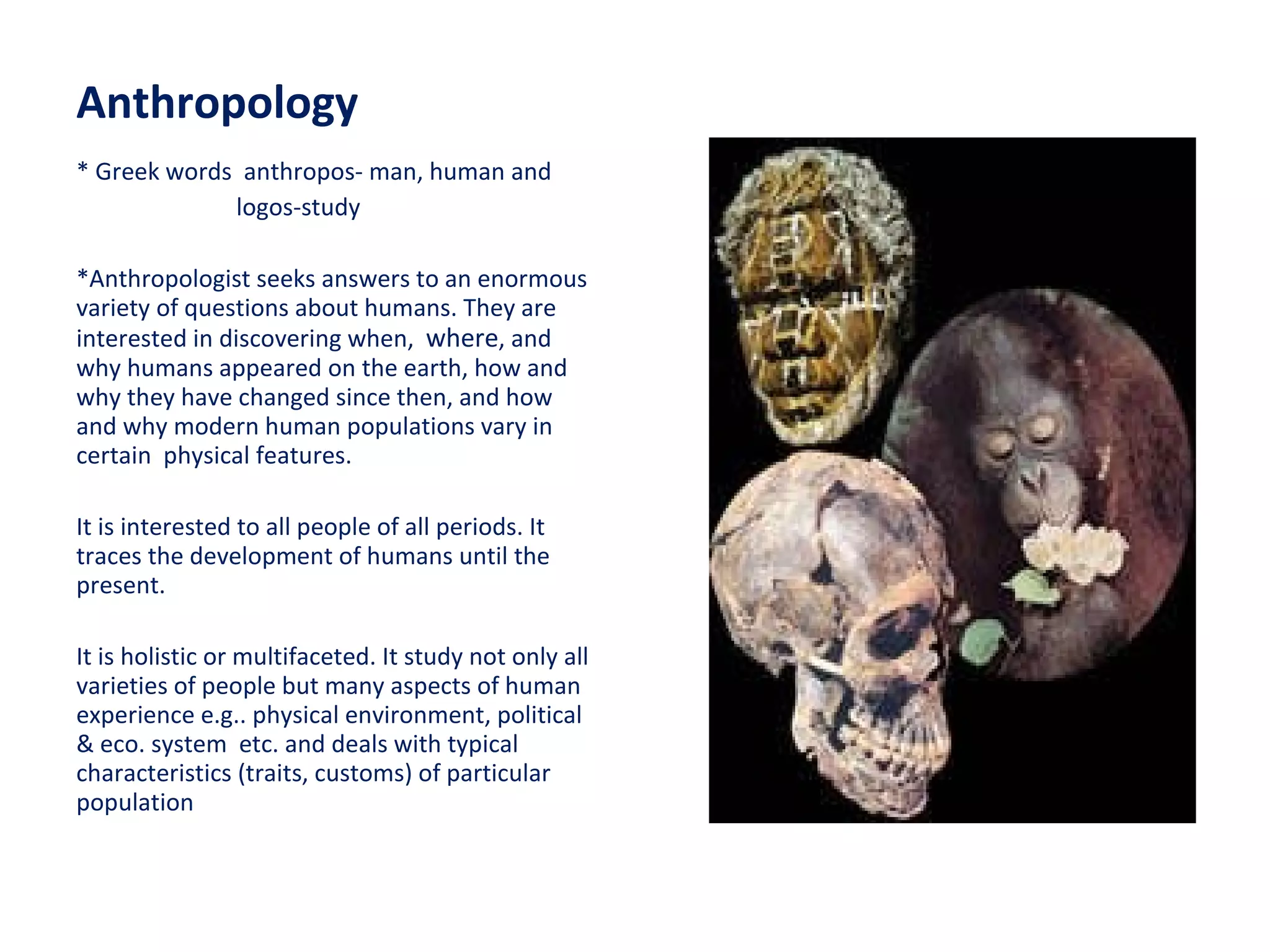 What is anthropology | PPT
