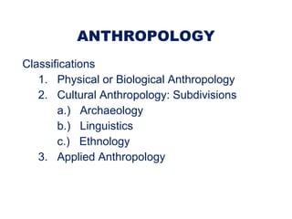 What is anthropology | PPT