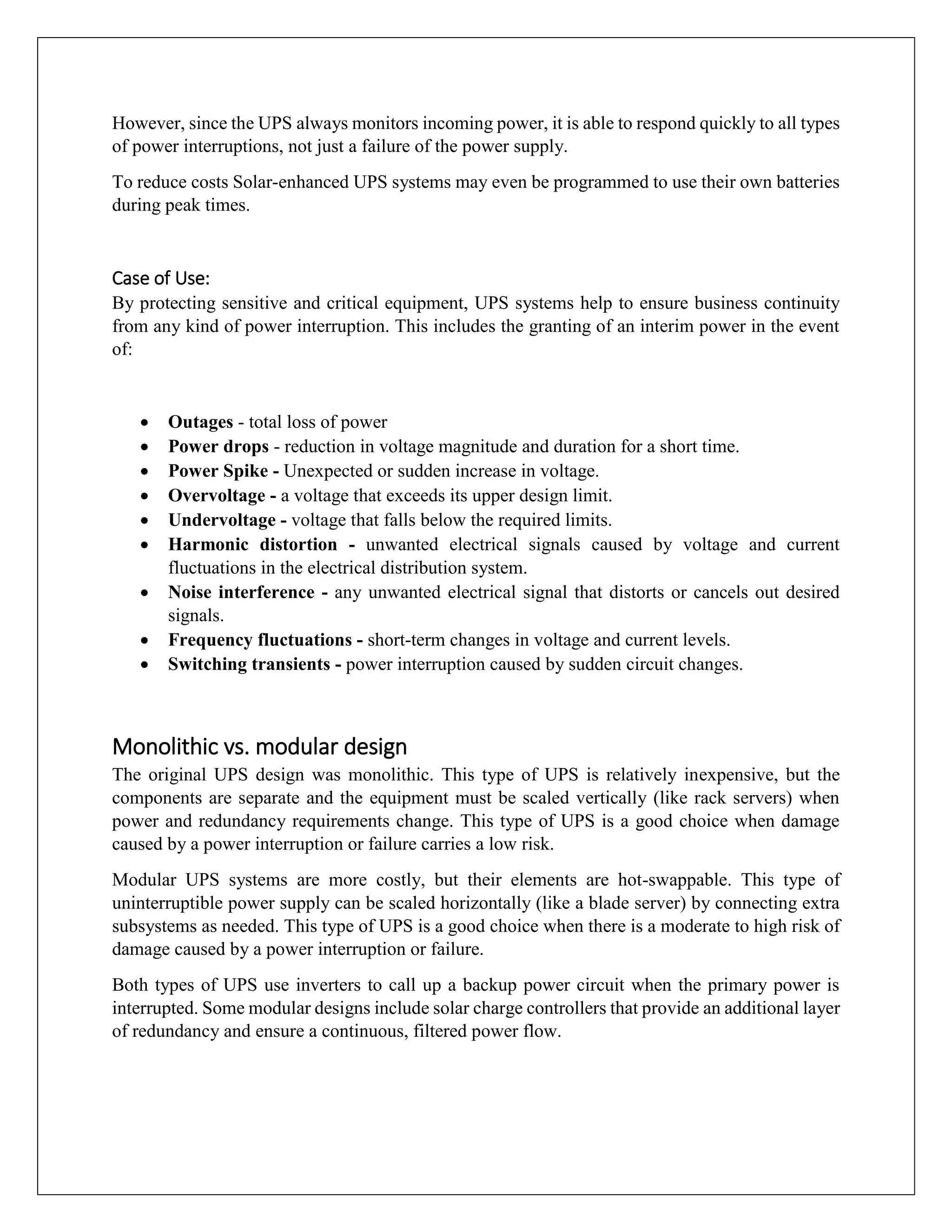What is an Uninterruptible Power Supply (UPS) | PDF
