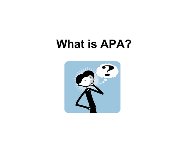 What Is APA | PPT