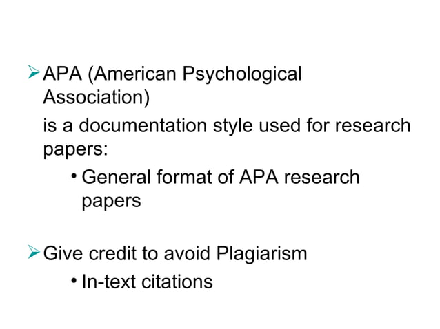 What Is APA | PPT