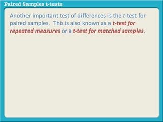 What is a paired samples t test | PPTX