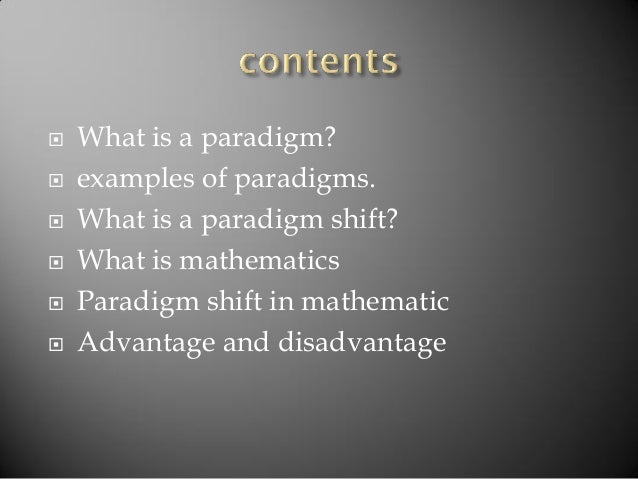 What is a paradigm