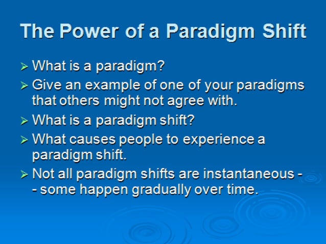 What Is A Paradigm Ppt