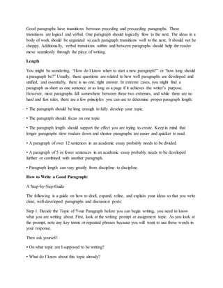 What is a paragraph | PDF