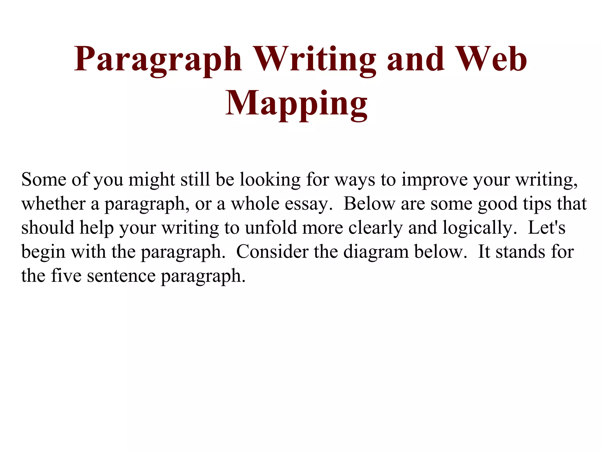 What is a pargraph and how do i write one | PPT