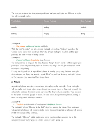 What is a participial phrase | DOCX