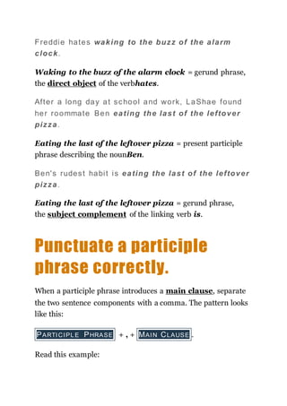 Participle Phrases