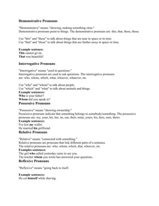 What is a part of speech | PDF