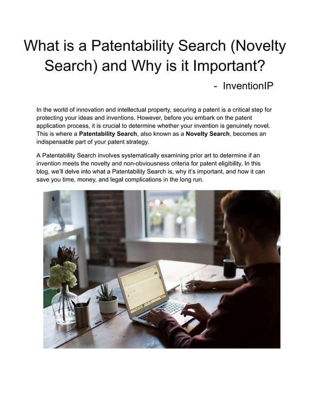 What is a Patentability Search (Novelty Search) and Why is it Important | InventionIP | PDF