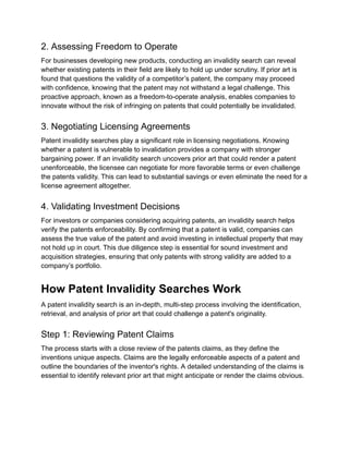 What is a Patent Invalidity Search | Process, Importance, and Key Challenges | InventionIP | PDF