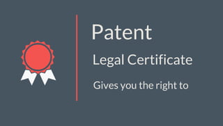 What is a Patent | PPT