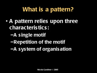 What is a pattern | PPT