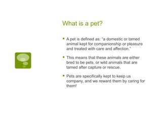 What is a pet | PPTX