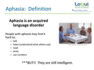 Loqui Speech Pathology: What is Aphasia? | PPT