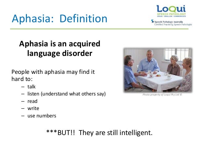 Loqui Speech Pathology: What is Aphasia?