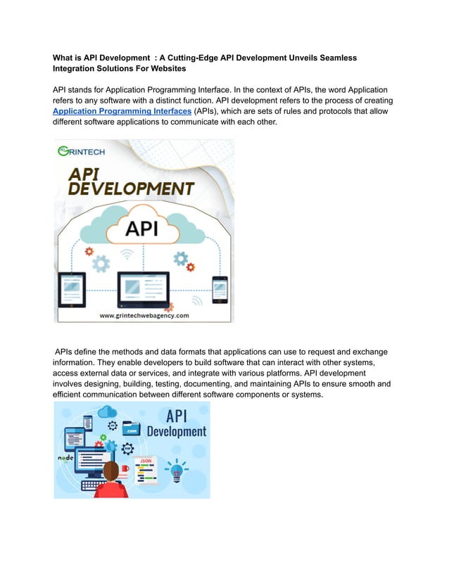 What is API Development _ A Cutting-Edge API Development Unveils Seamless Integration Solutions ...