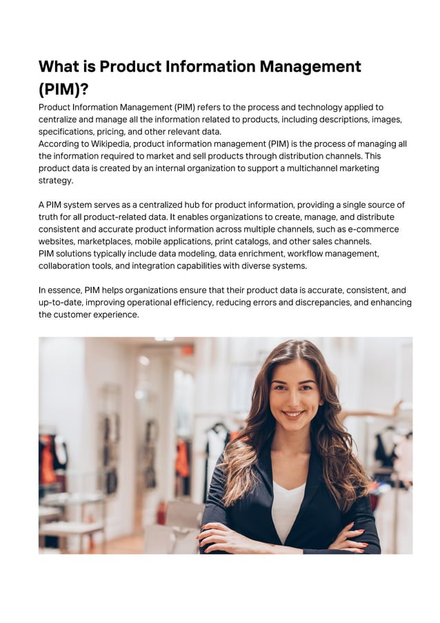 What is a PIM and why do you need one | PDF