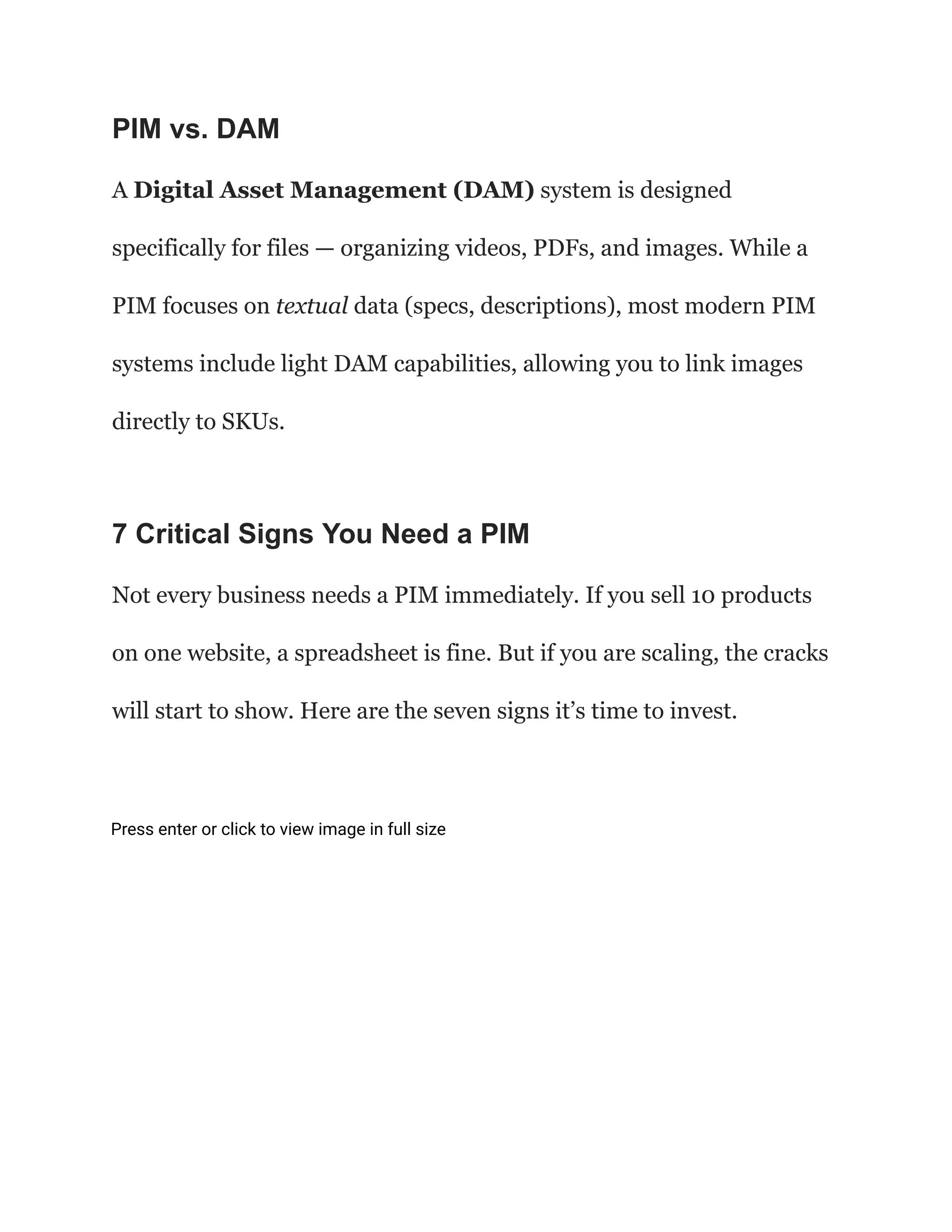 What Is a PIM System? (And 7 Signs You Need One Now) | PDF