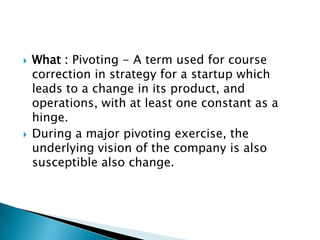 What is a pivot | PPTX