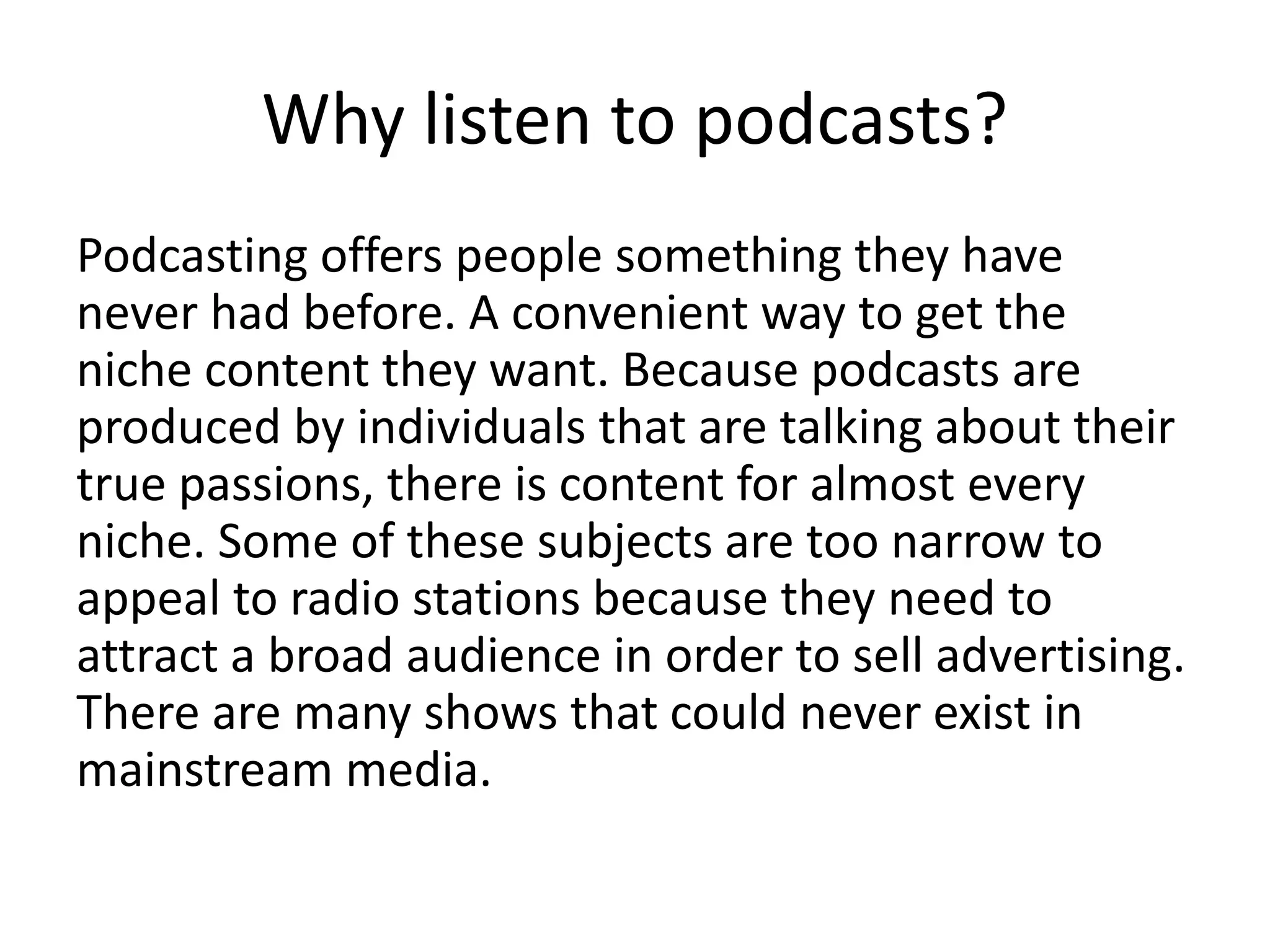 What is a podcast? | PPTX