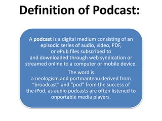 What is a podcast? | PPTX