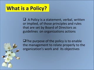 What is a policy? | PPT