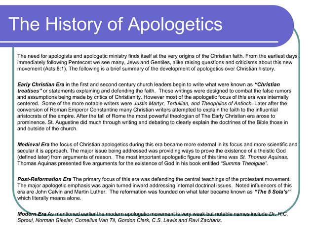 What is Apologetics | PPTX | Christianity | Religion & Spirituality