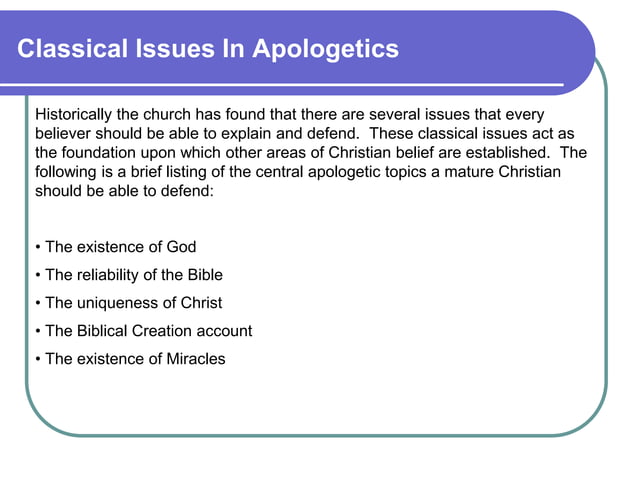 What is Apologetics | PPTX | Christianity | Religion & Spirituality