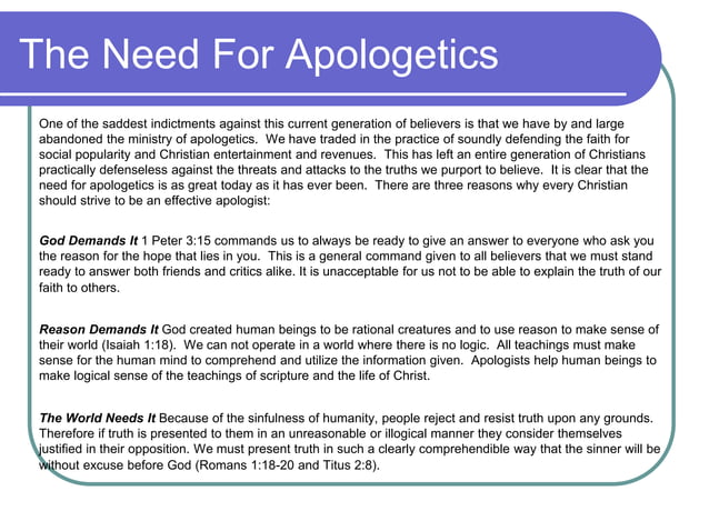 What is Apologetics | PPTX | Christianity | Religion & Spirituality