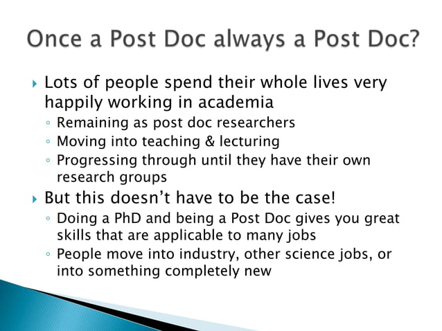 What is a Postdoc? | PPT