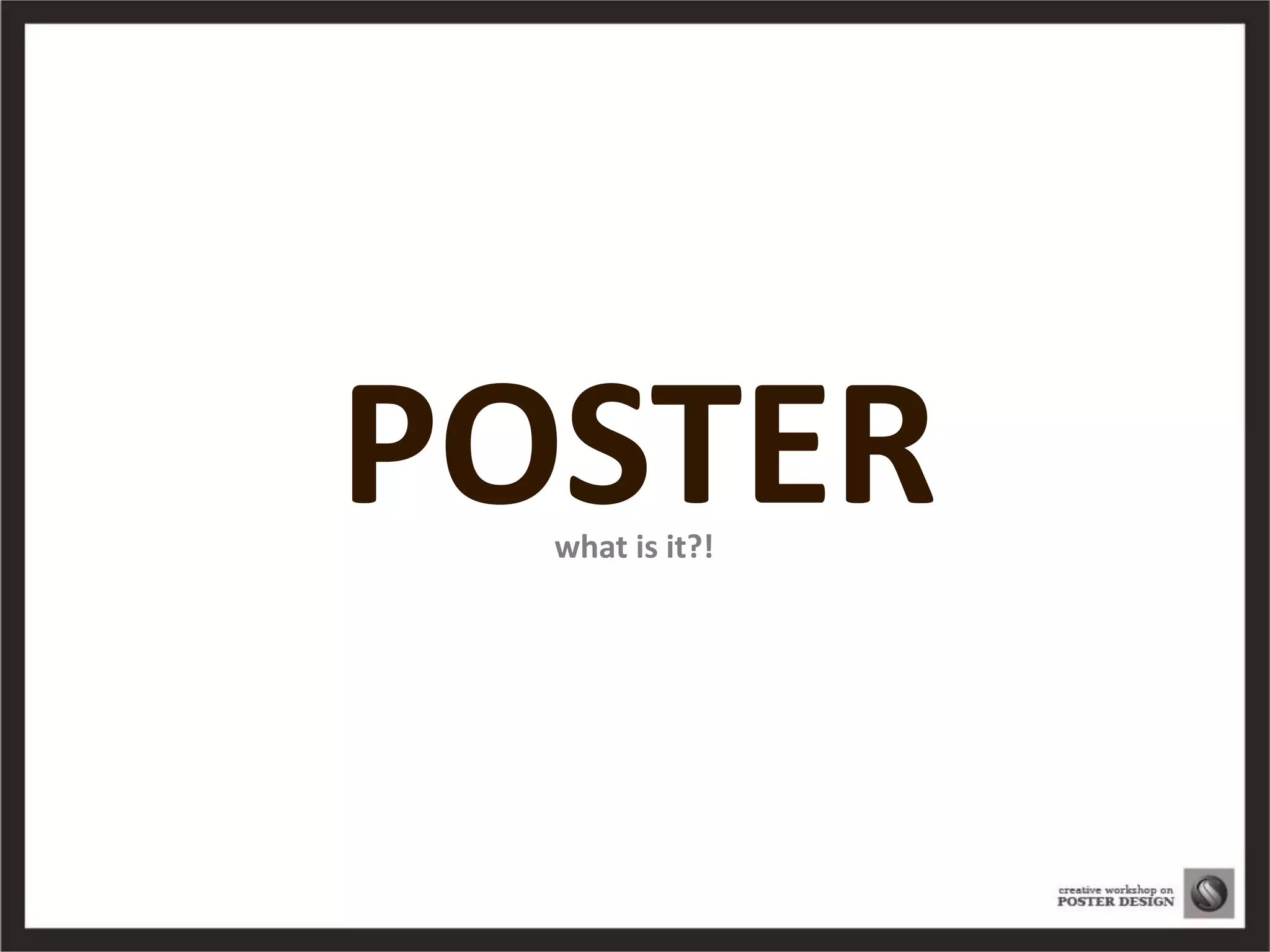 What is a poster | PDF