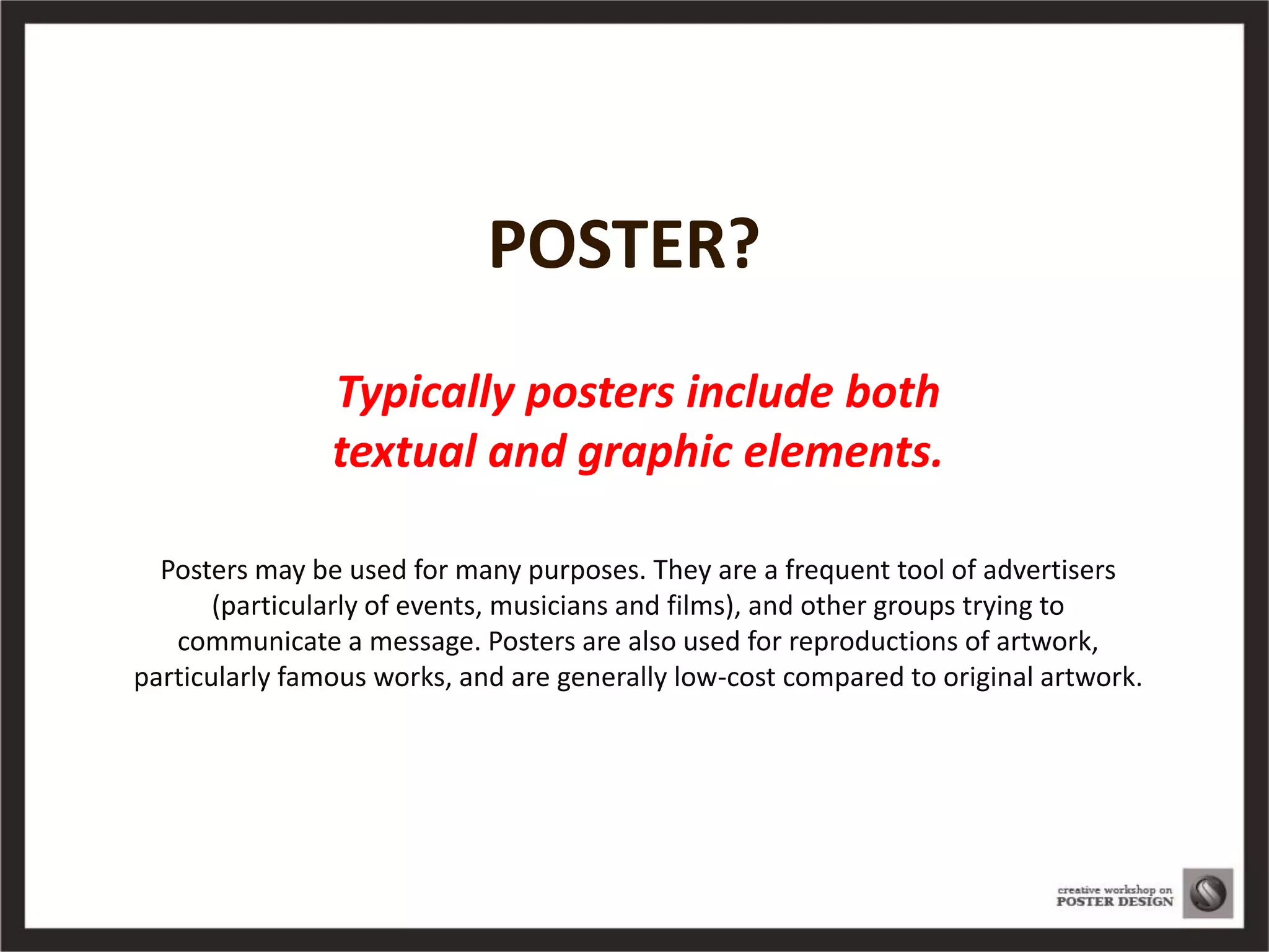 What is a poster | PDF