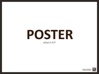What is a poster | PPT