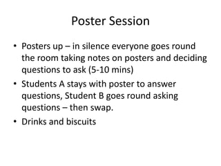 What is a poster session? | PPT