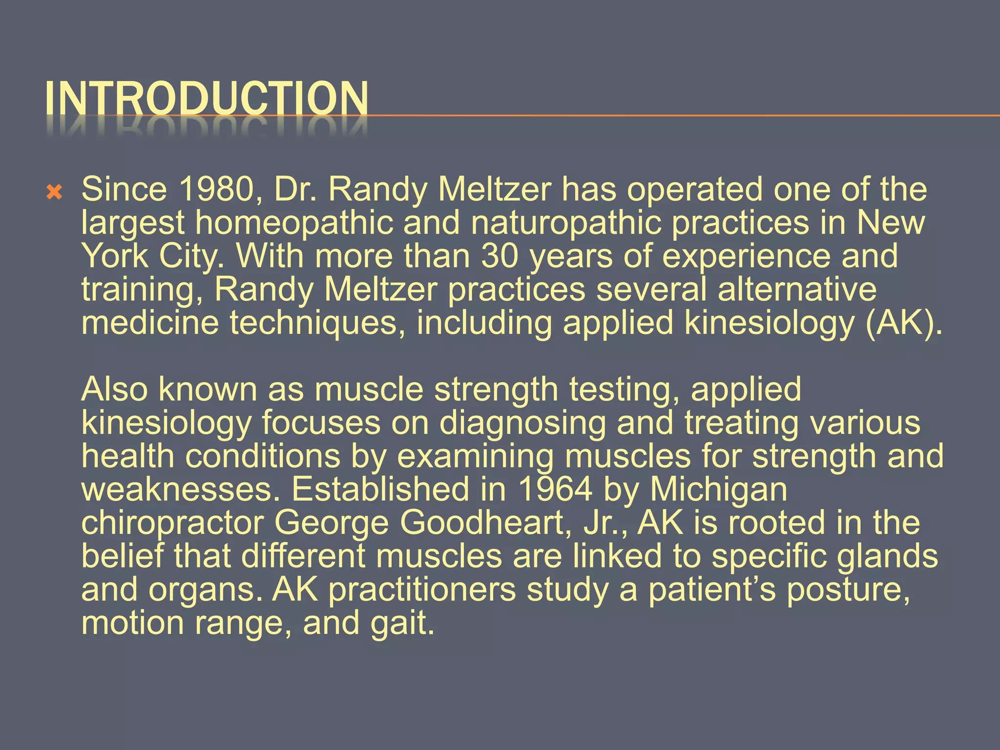 What is Applied Kinesiology? | PPTX
