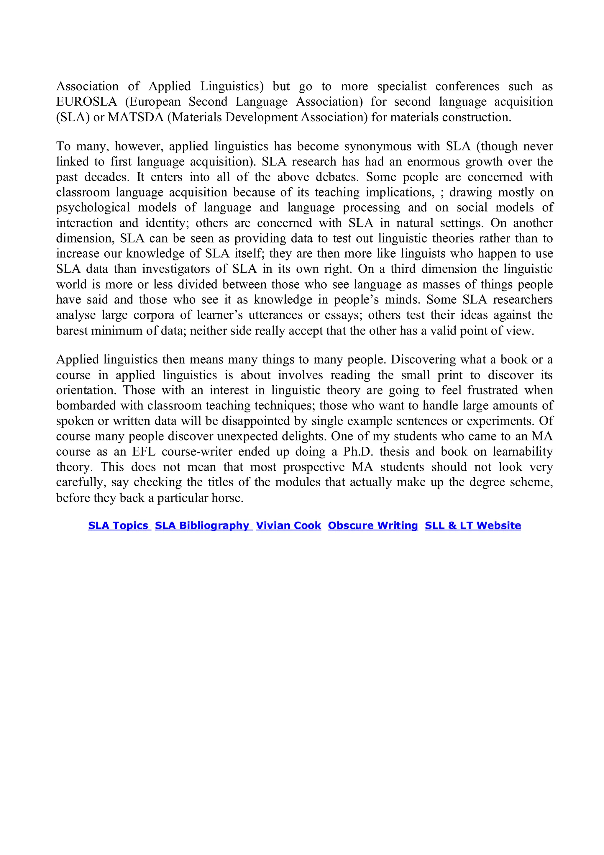 What is applied linguistics | PDF